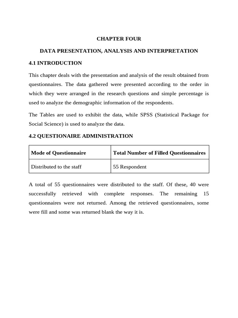 Estate Management Chapter Four | PDF | Questionnaire