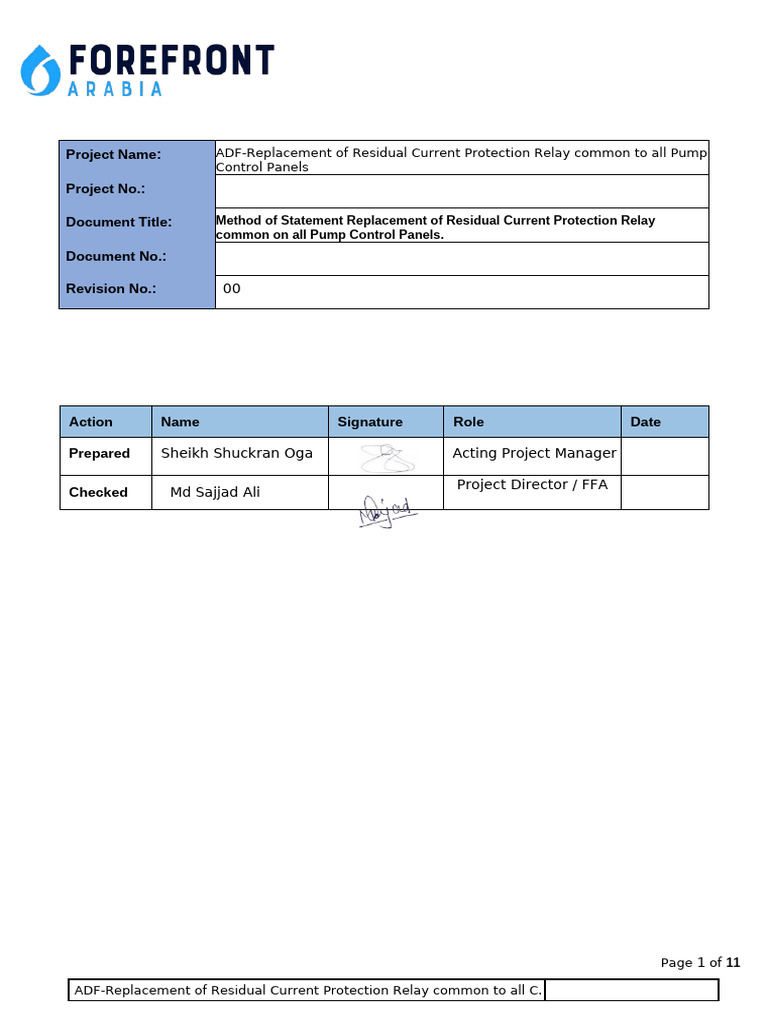 Residual Current Relay Replacement Method | PDF | Relay | Safety