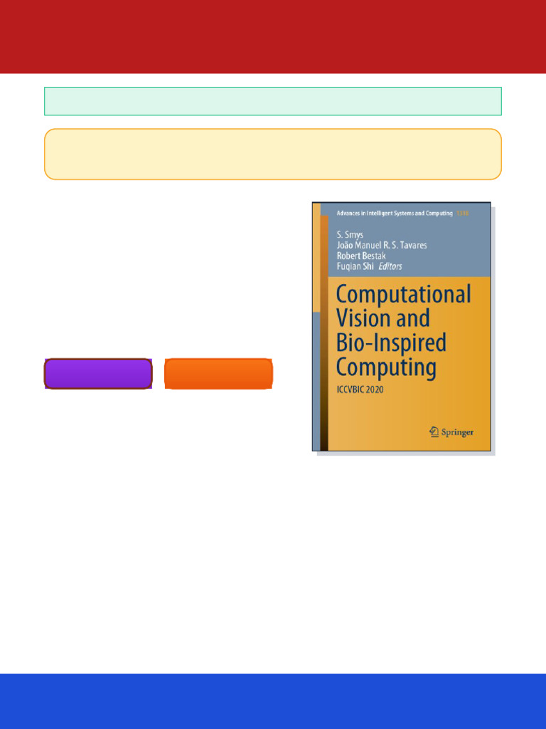 Computational Vision and Bio Inspired Computing ICCVBIC 2020 S. Smys ebook early-access edition ...