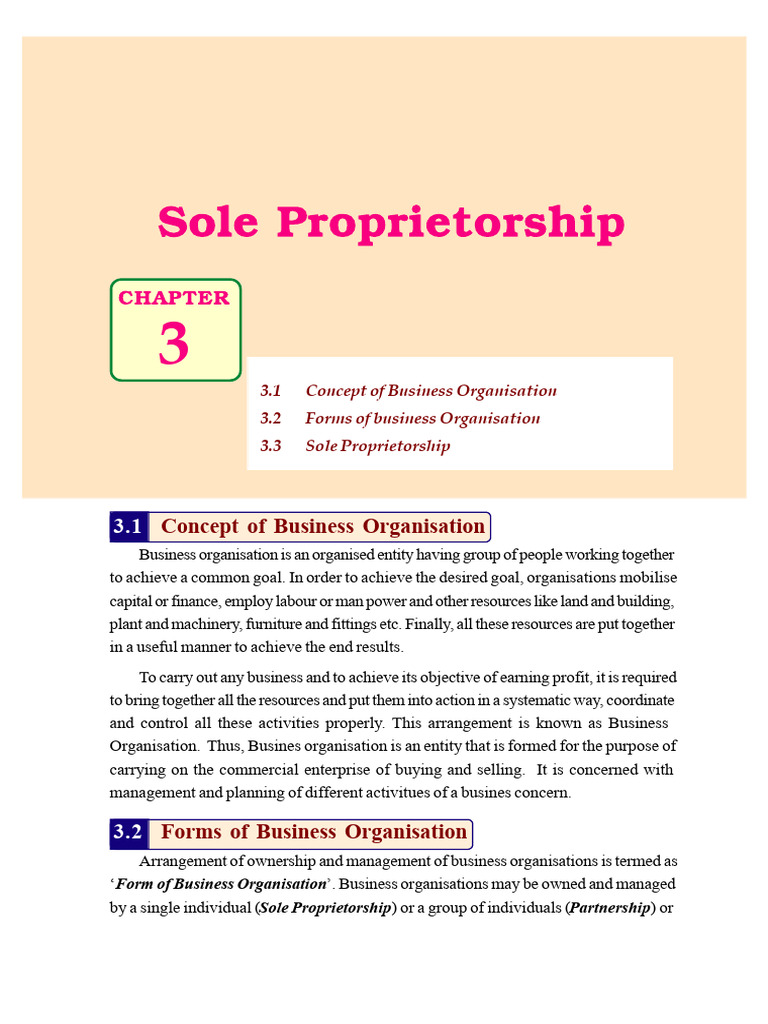 Sole Propriter | PDF | Business | Sole Proprietorship