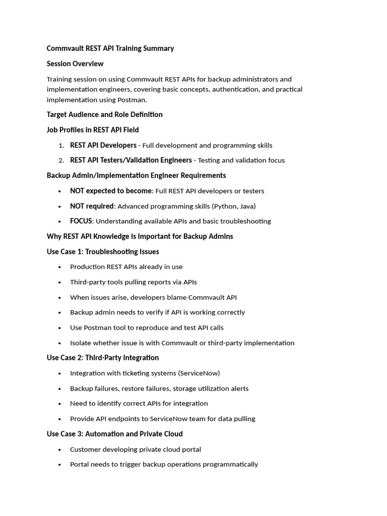 45.Commvault-RESTAPI | PDF | Json | Backup