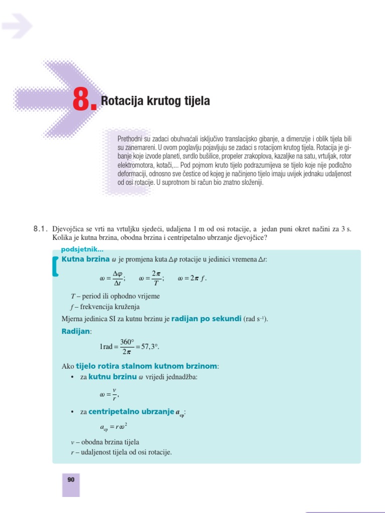 8 Rotacija Krutog Tijela | PDF