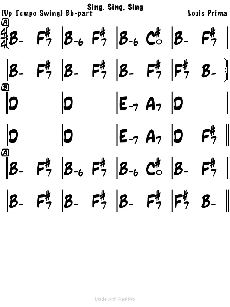 Sing, Sing, Sing - Bb Parts | PDF
