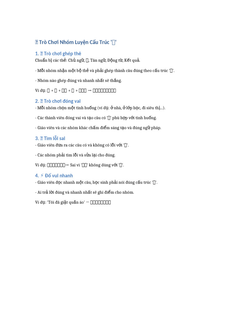 Tro Choi Nhom Luyen Cau Truc Ba | PDF