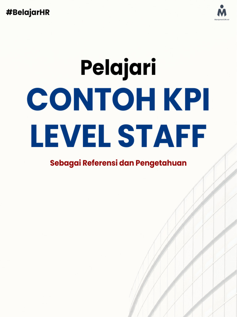 Contoh KPI untuk Level Staff HR | PDF