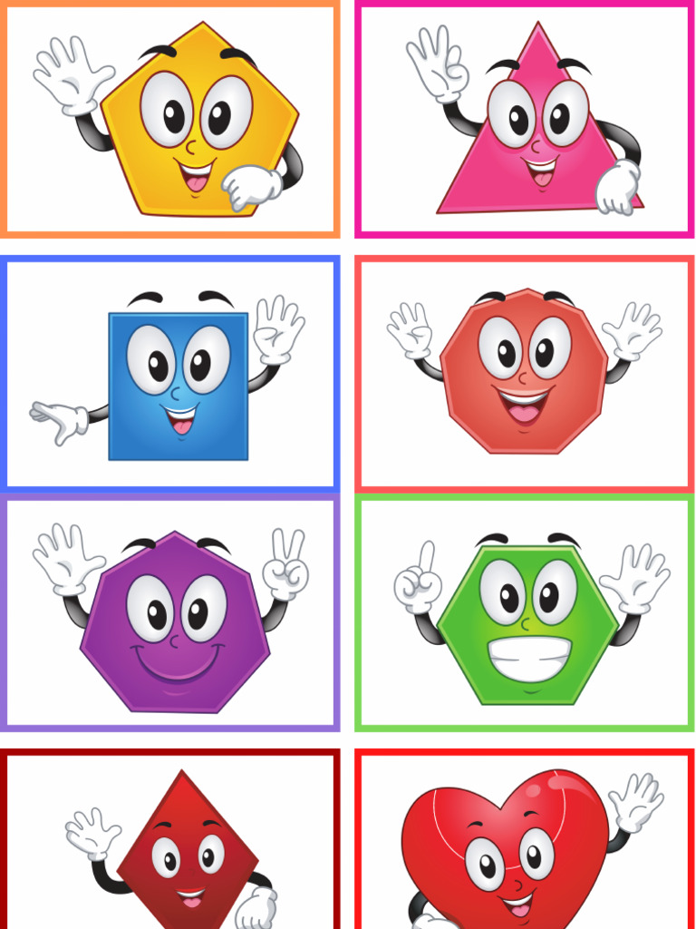 2D Shapes Matching Flashcards | PDF