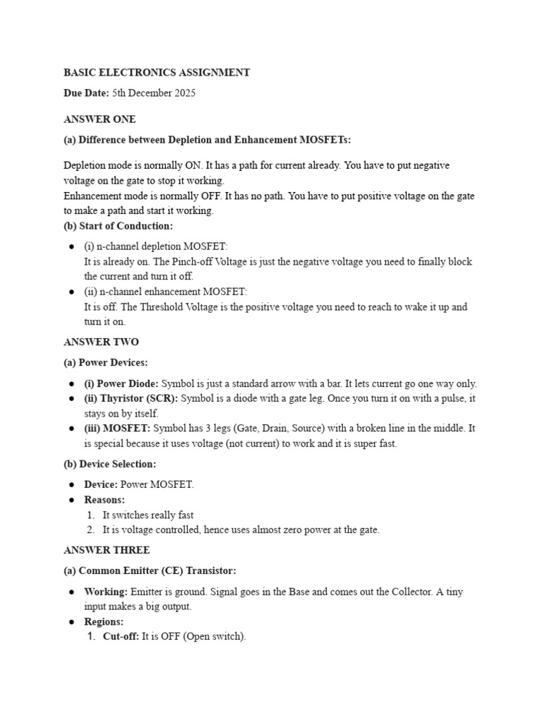 Basic Electronics | PDF