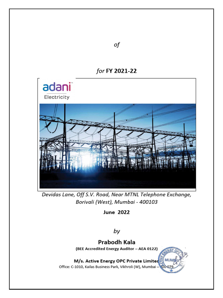 AEML - Annual Energy Audit Report FY 2021-22 | PDF | Transformer ...