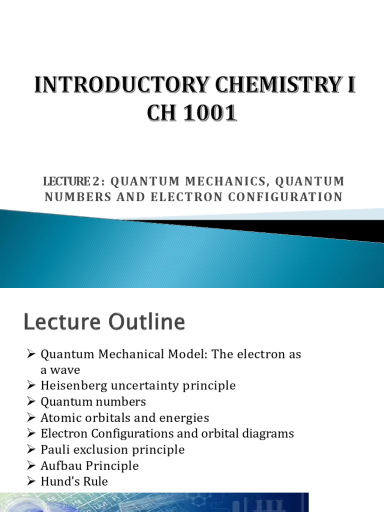Atomic Structure Lecture Notes Two 2025 | PDF | Atomic Orbital ...