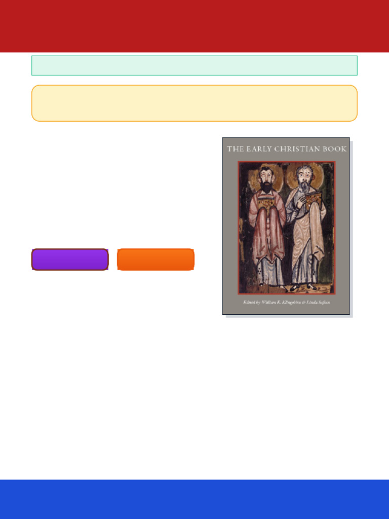 The Early Christian Book William E. Klingshirn ebook publication set ...