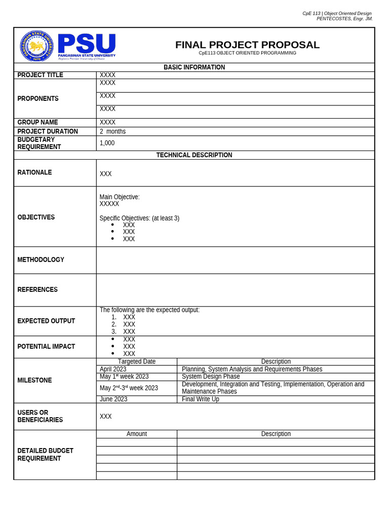 OOP Proposal Manuscript | PDF | Computer Programming | Computing