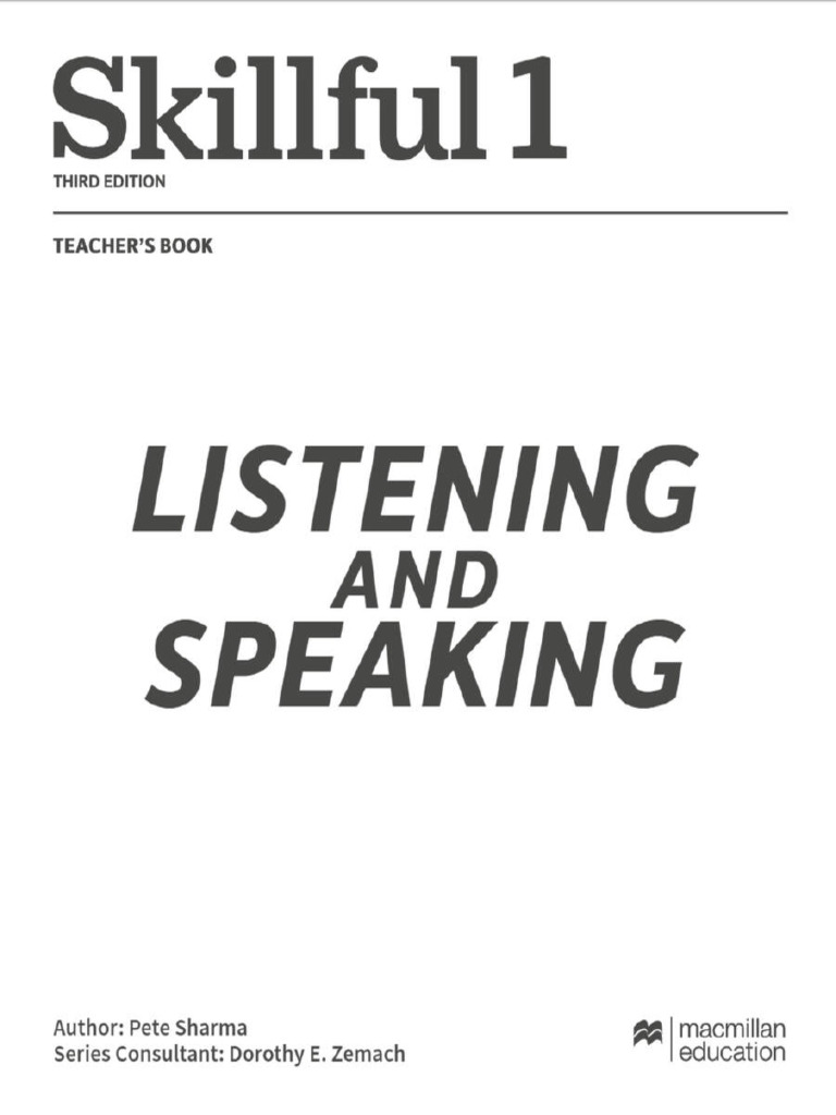 Skillful 1 Third Edition Listening and Speaking Teacher S Book | PDF