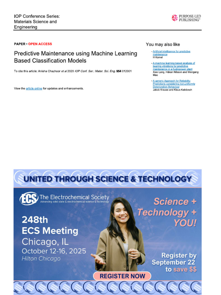 27 - Predictive Maintenance Using Machine Learning Based Classification ...