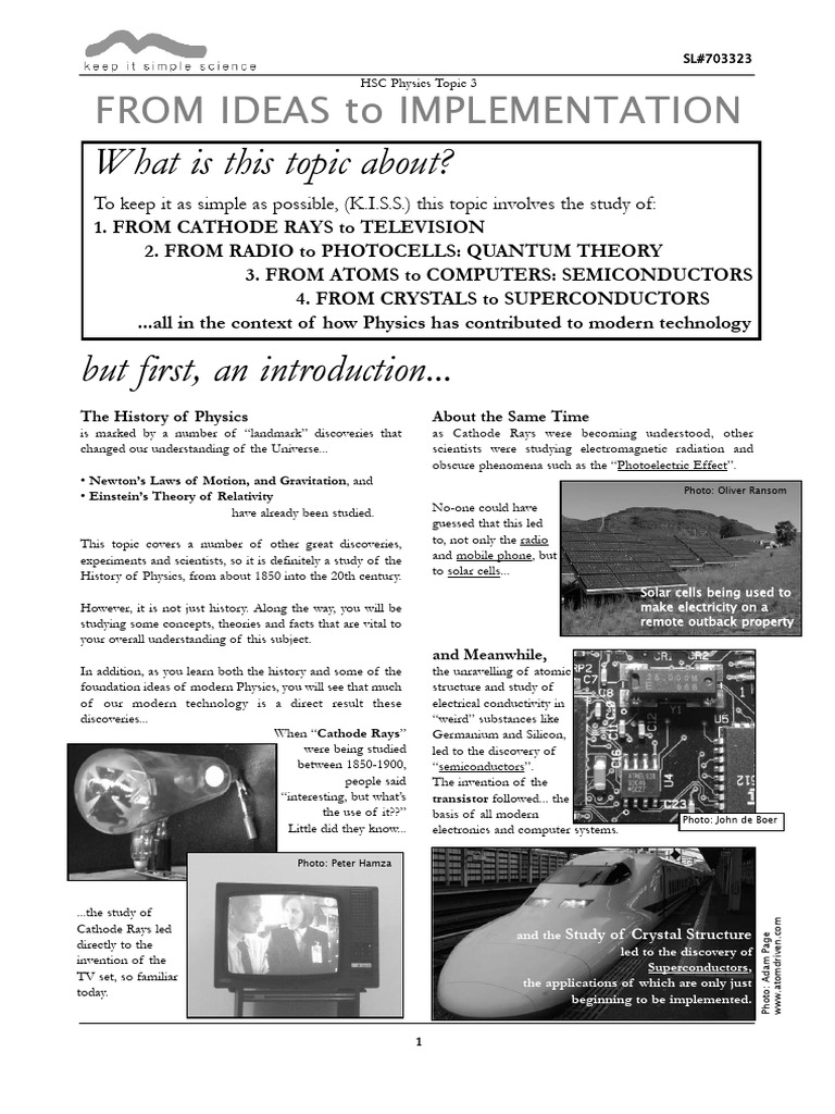 7.IDEAS To IMPLEMENTATION | PDF | Electron | Vacuum Tube