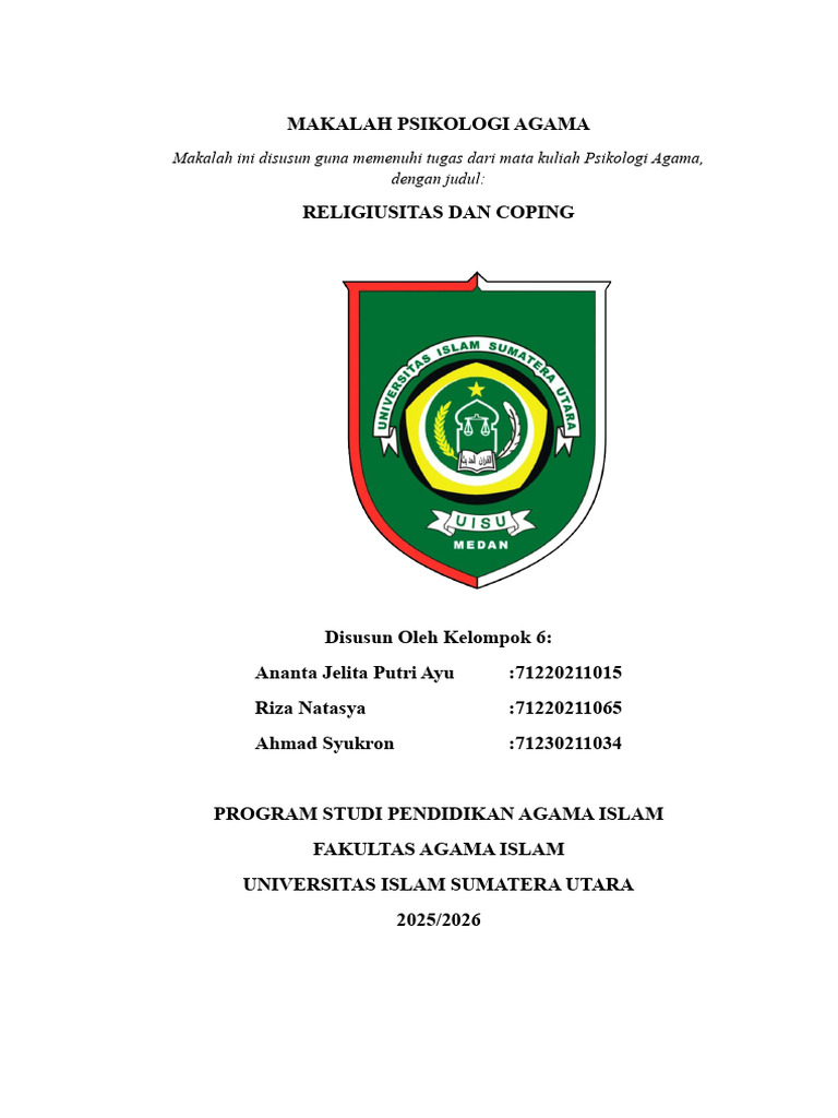 Religiusitas dan Coping Stres dalam Psikologi | PDF