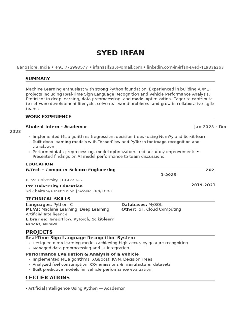 Syed Irfan | PDF