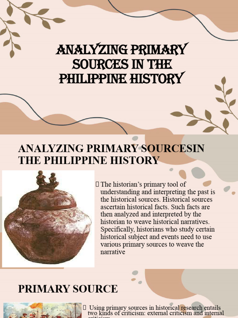 Analyzing Primary Sources in The Philippine History | PDF
