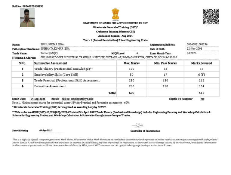Date of Printing: Digitally Signed by DS Directorate General of ...