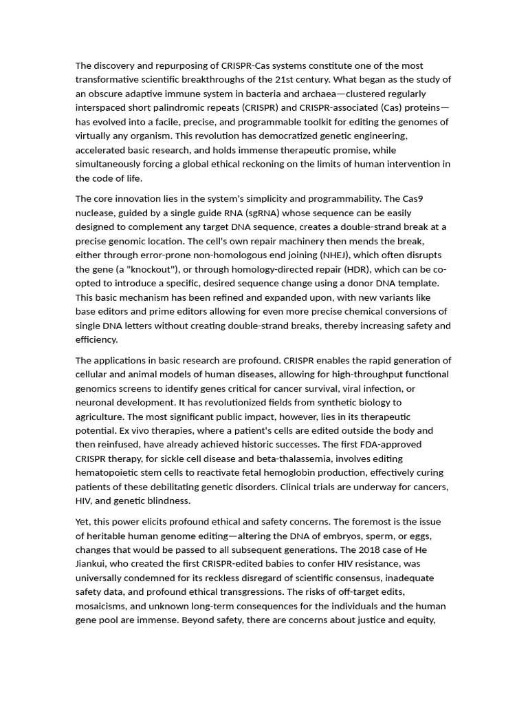 The CRISPR-Cas Revolution From Bacterial Immunity To Genome Engineering ...