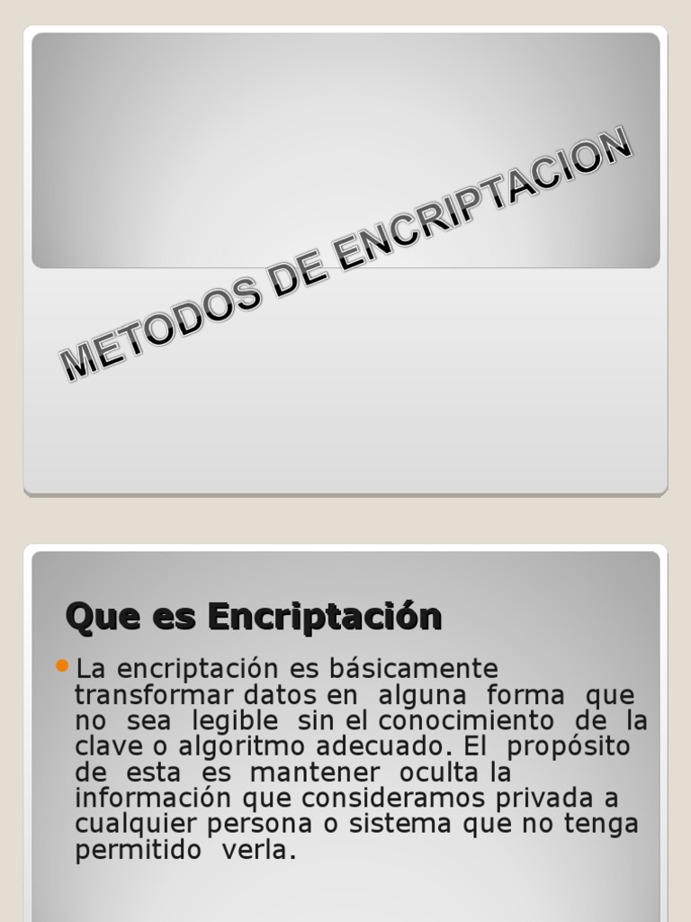Tipos y Conceptos de Encriptación | PDF | Clave (criptografía) | Cifrado