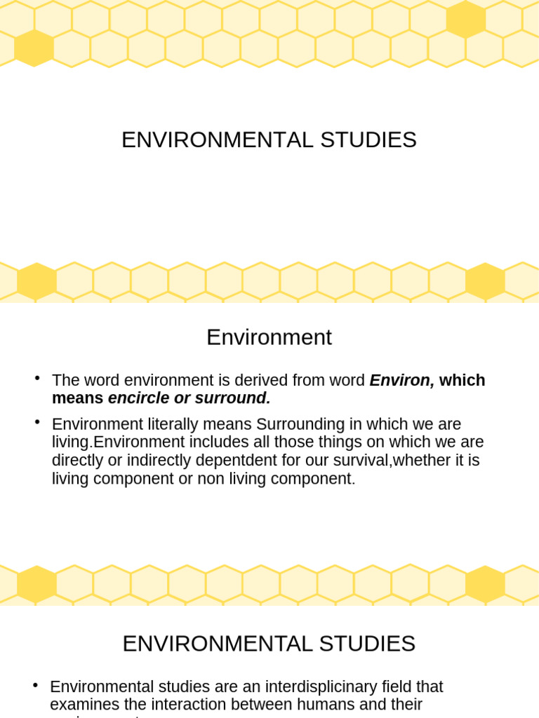 Introduction To Environmental Studies | PDF | Sustainability ...