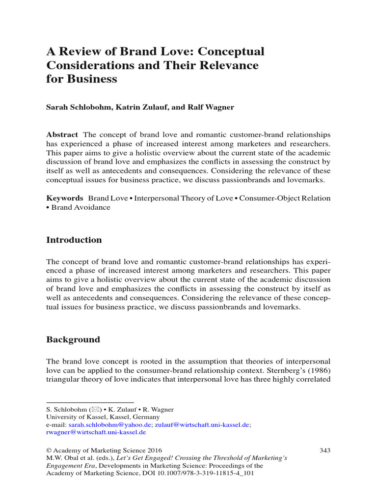 Brand Love | PDF | Love | Brand