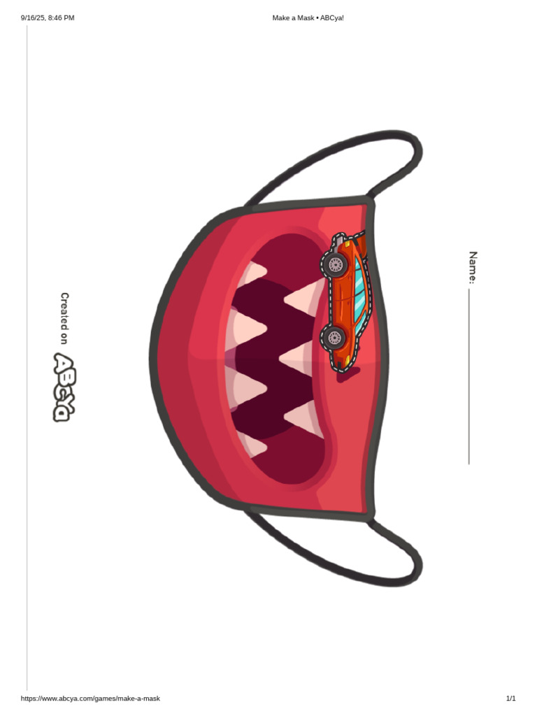 Make a Mask • ABCya! | PDF
