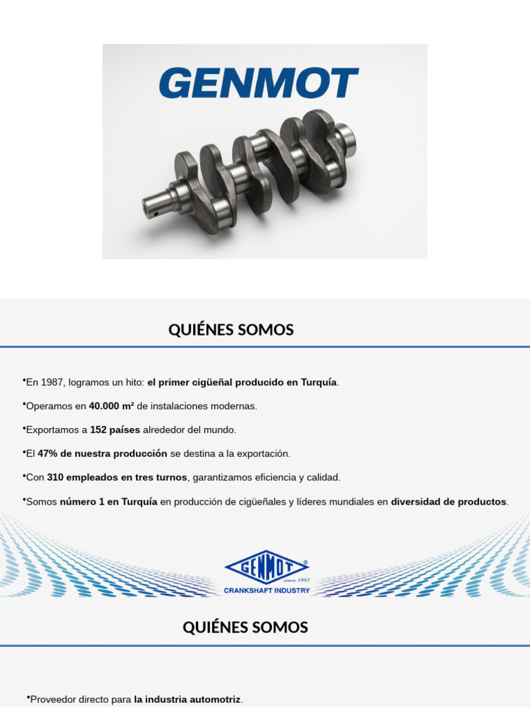 GENMOT Presentation Spanish | PDF | Sistema de manejo de calidad