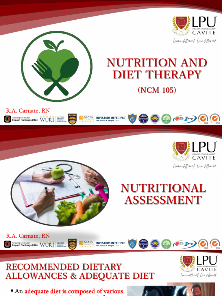 Nutrition Assessment and Dietary Guidelines | PDF | Nutrients ...