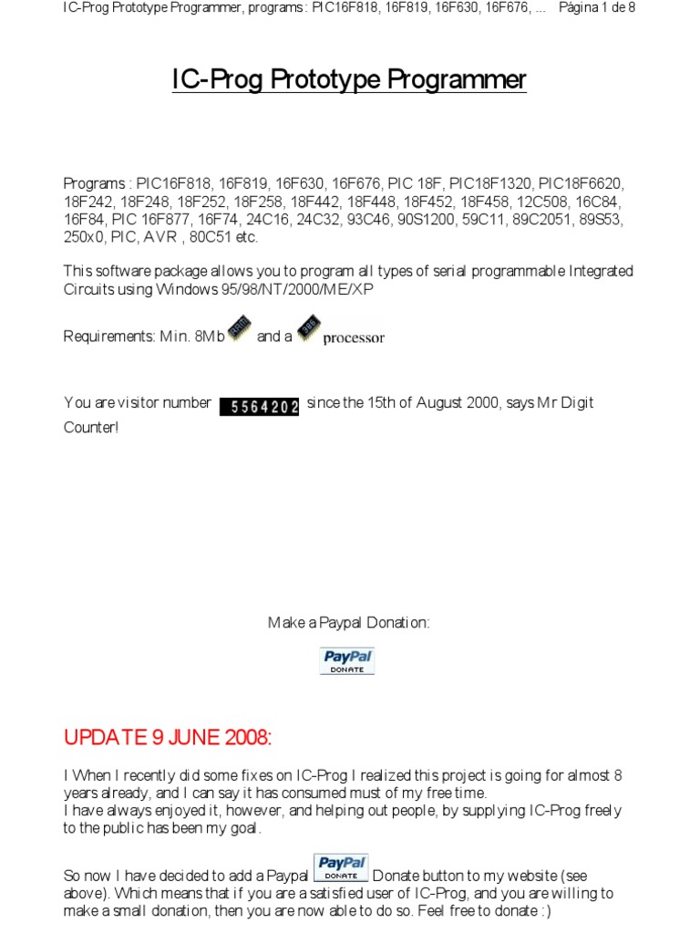 Ic Prog | PDF | Pic Microcontroller | Microsoft Windows