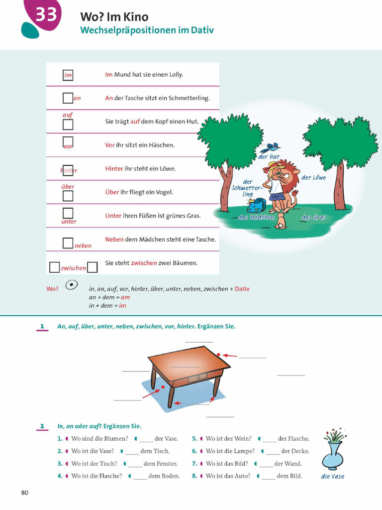 Wechselpräpositionen mit Dativ | PDF
