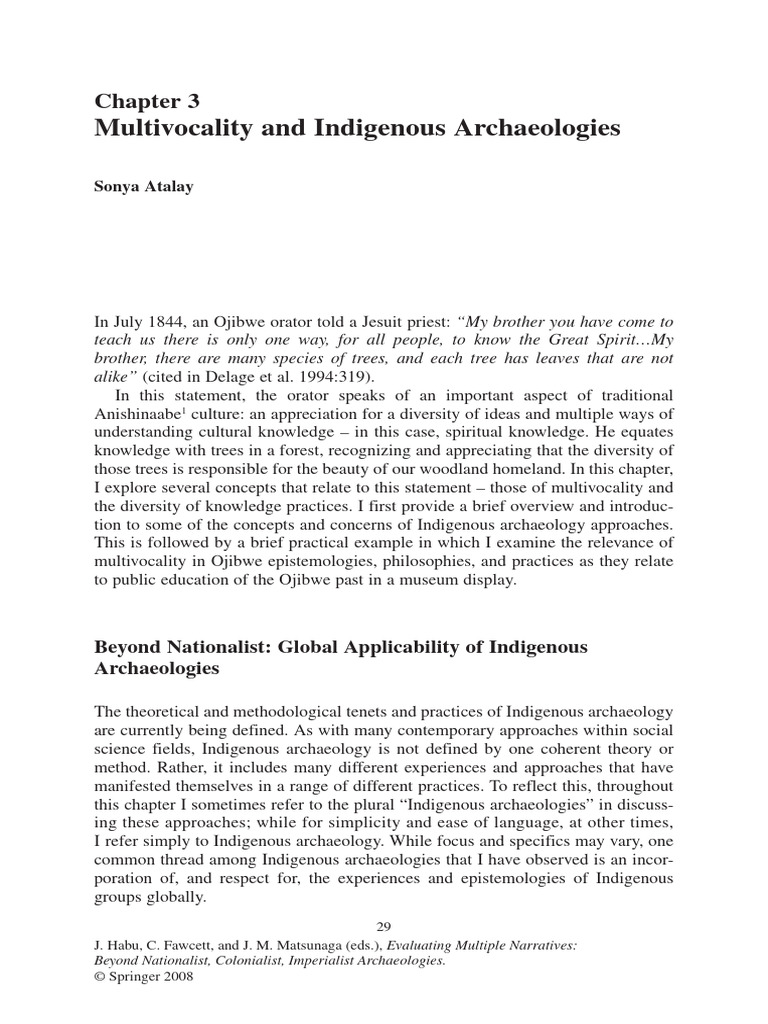Multivocality and Indigenous Archaeologies: Sonya Atalay | PDF ...