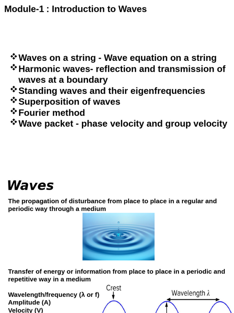 1.1 Intro and Types of Waves | PDF