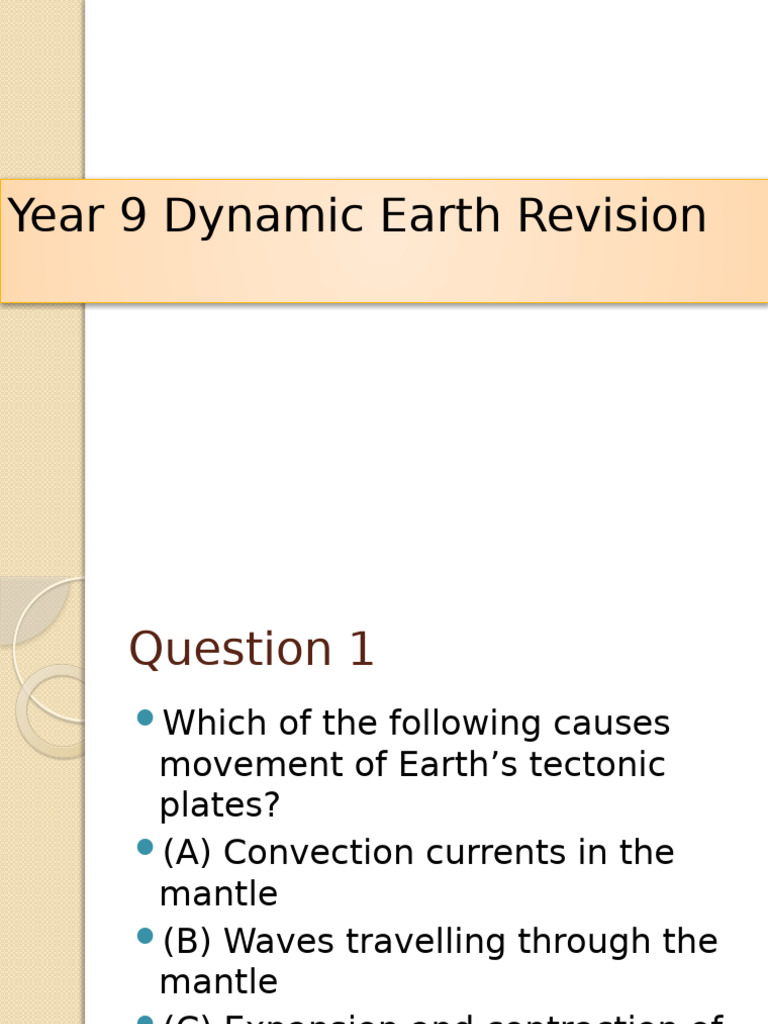 Year 9 Dynamic Earth Exam Questions | PDF