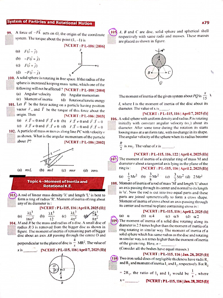Rotation Mains Archive Moment of Inertia | PDF