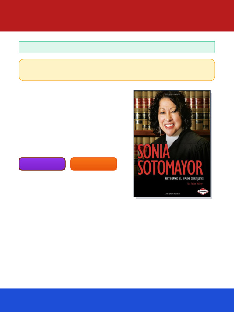 Sonia Sotomayor First Hispanic U S Supreme Court Justice Gateway Biographies 1st Edition Lisa ...