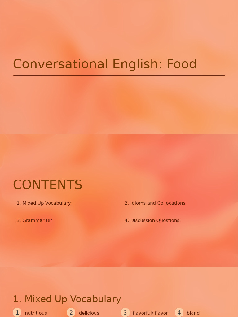 Conversational English_ Food (2) | PDF
