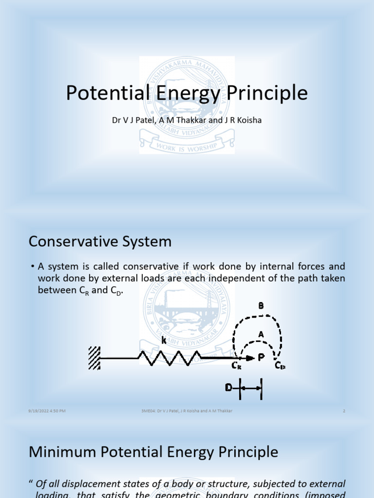 Potential Energy Principle-1 | PDF | Force | Potential Energy