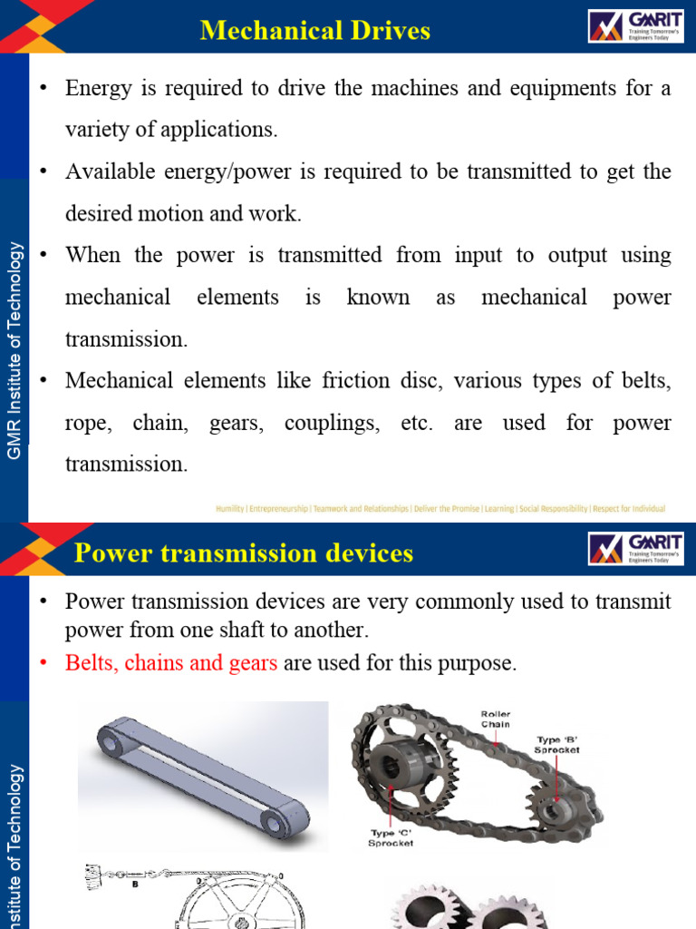 Mechanical Power Transmission Methods | PDF | Belt (Mechanical) | Mechanics