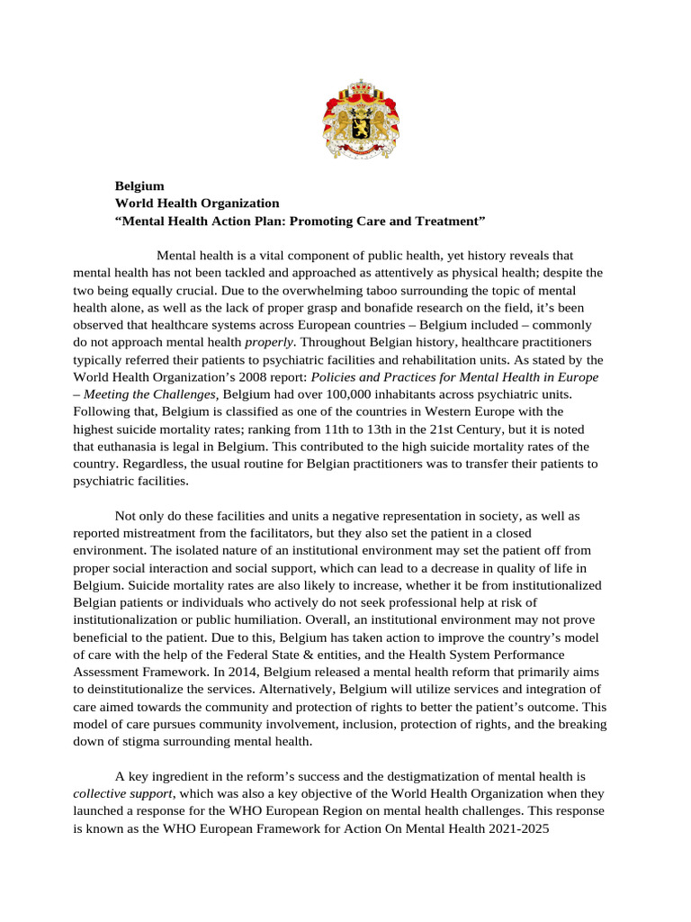Belgium's Mental Health Reform Efforts | PDF | Mental Health | Health Care