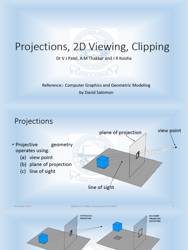 5. Projection, 2D Viewing and Clipping | PDF | Technical Drawing | 3 D ...