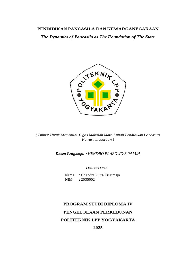 Makalah Pendidikan Pancasila Kewarganegaraan | PDF