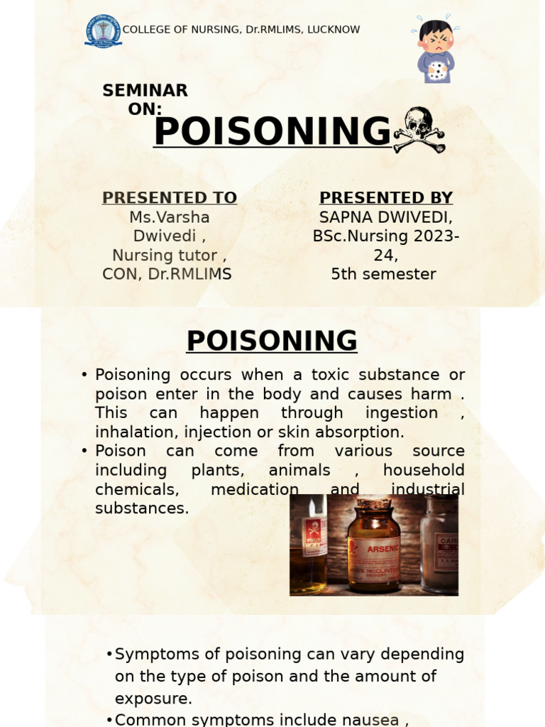 Understanding Poisoning: Types & Management | PDF | Poison | Nausea