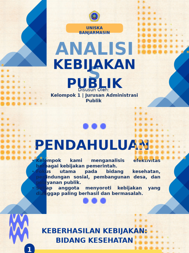 PPT KEL. 1 ANALISIS KEBIJAKAN_20251128_133252_0000 | PDF