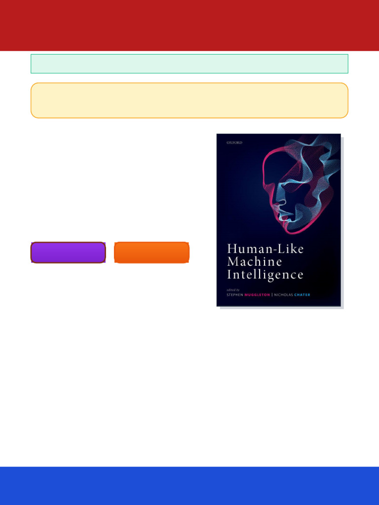 Human-Like Machine Intelligence Stephen Muggleton Ebook Continuous ...