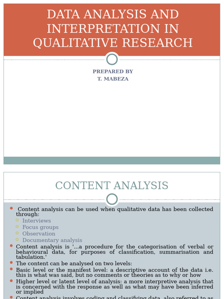 Lecture 6c - Quantitative Data Analysis and Qualitative Data Analysis ...