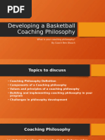 Coaching Philosophy for Basketball Success | PDF | Experiment | Goal