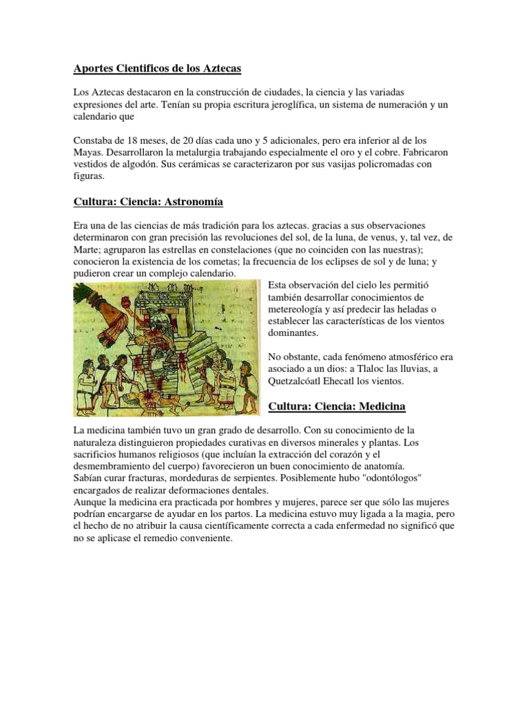 Aportes Cientificos de Los Aztecas | PDF | Luna | Civilización maya