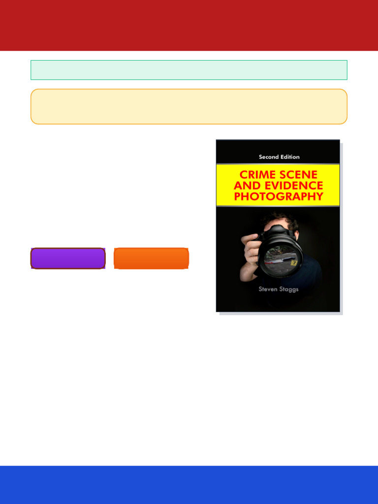 Crime Scene and Evidence Photography 2nd Edition Steven Staggs Ebook ...
