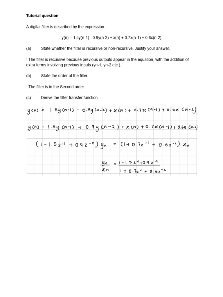 Tutorial Question | PDF | Computer Engineering | Telecommunications ...